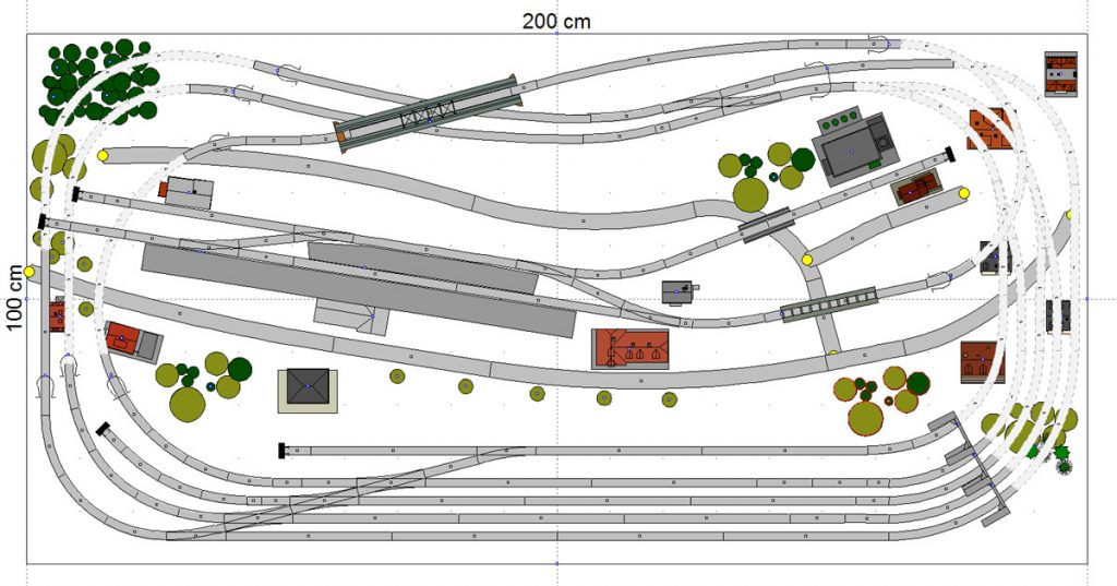 Minitrix Gleisplan - Spielbahn 2qm - Modellbahngleispläne