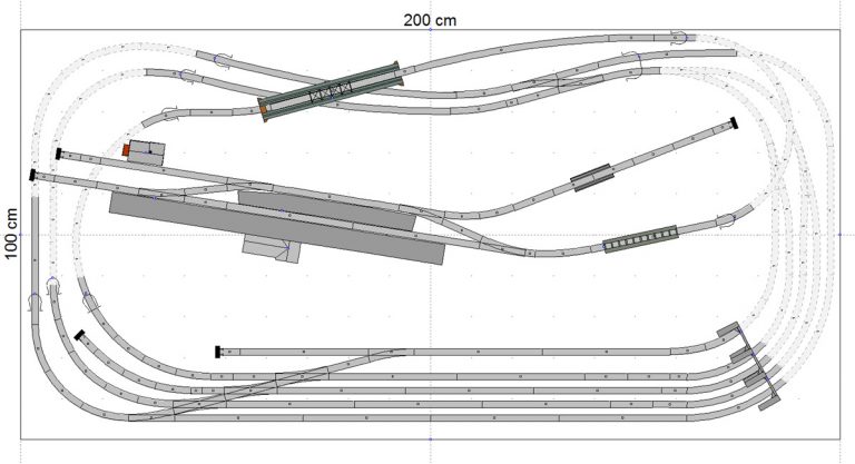 Minitrix Gleisplan - Spielbahn 2qm - Modellbahngleispläne