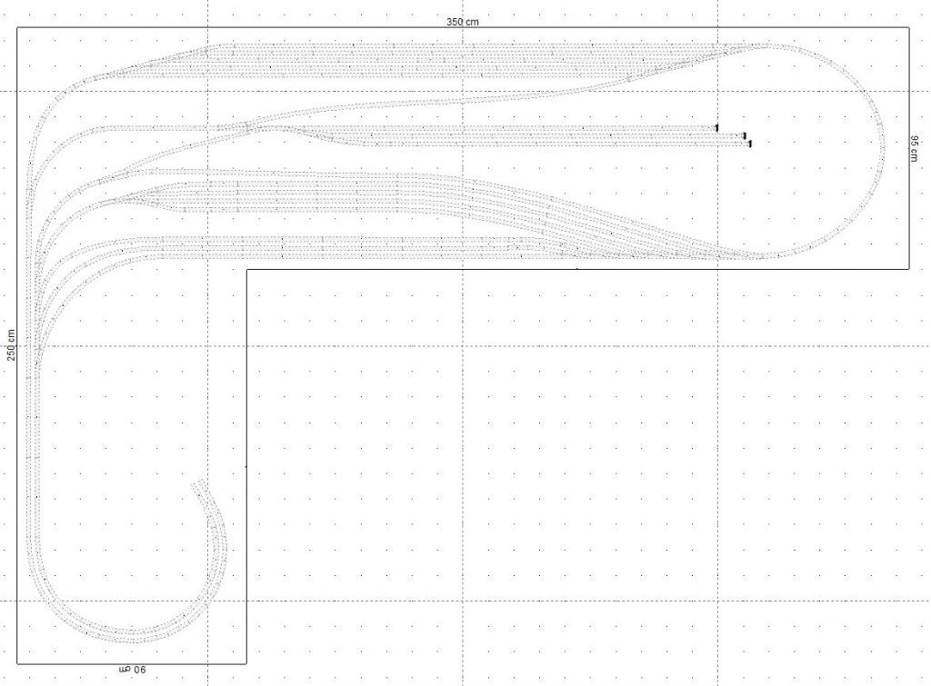 Minitrix-Gleisplan - Lange Fahrstrecken auf ca. 5qm - Modellbahngleispläne